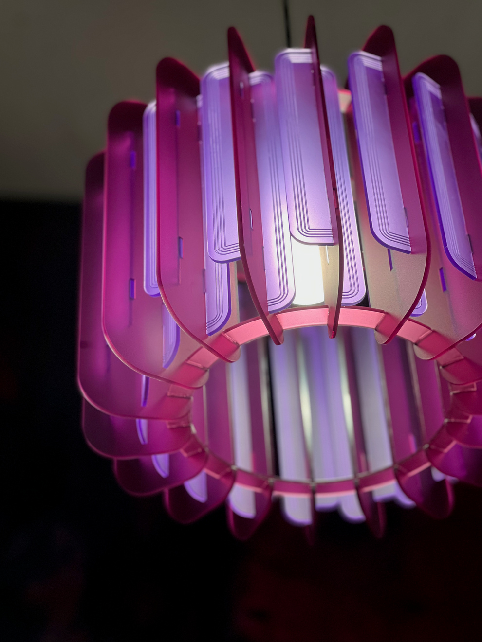 Plum and Violet Opium Poppy - Pendant Lamp or Side Light – Fleur D'Light